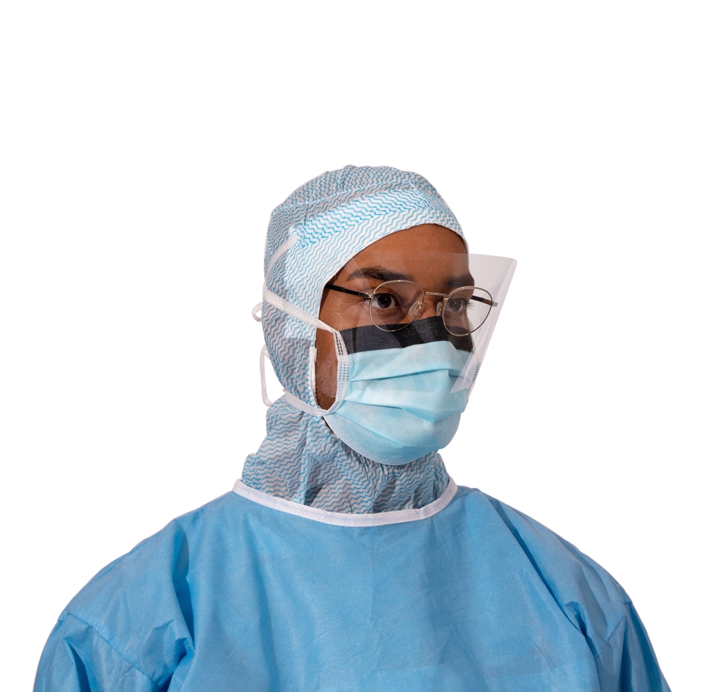 evercare® Medical face mask, with visor and tie-bands, type IIR ...